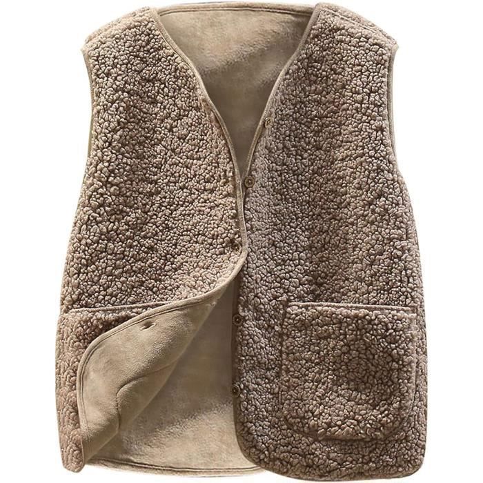Gilet matelassé en molleton polaire doux sans manche pour femme grandes filles - Marque - Modèle ...