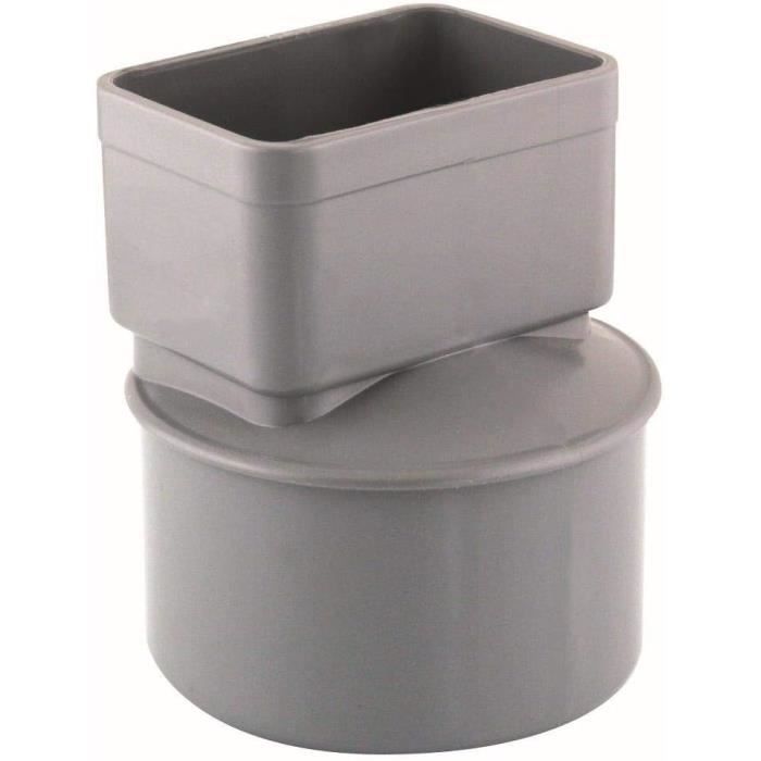 Raccord / Manchon PVC Ø 100 pour descente gouttiere Aluminium 82 x 56 ...