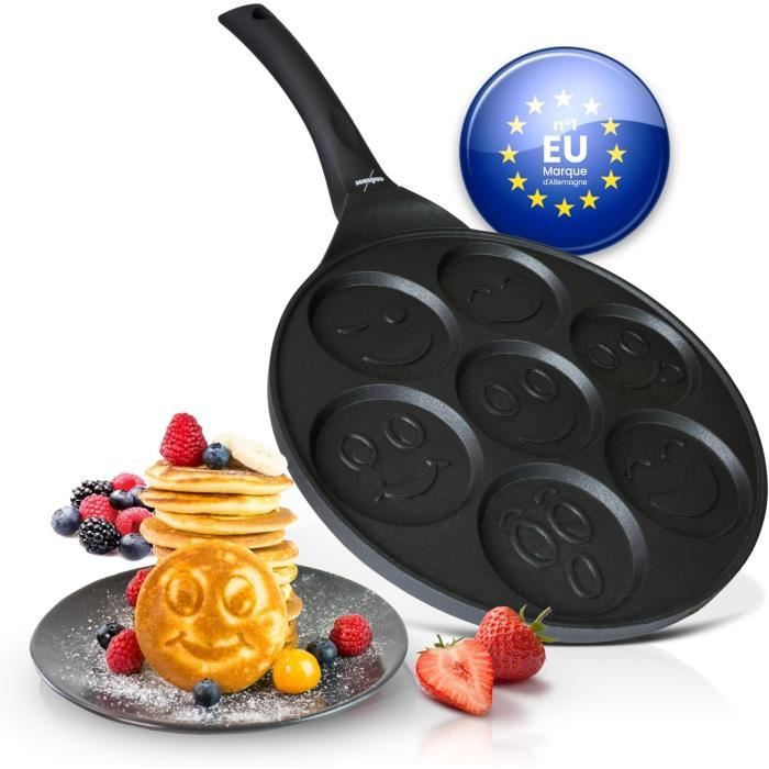 Poele Pancakes Smiley Pour Enfants - Poele Pancakes Avec Un Diamètre De ...