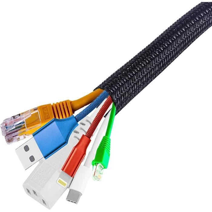 Gaine Cable, 3 Mètres Cache Cable Fermeture Automatique Contre Les ...