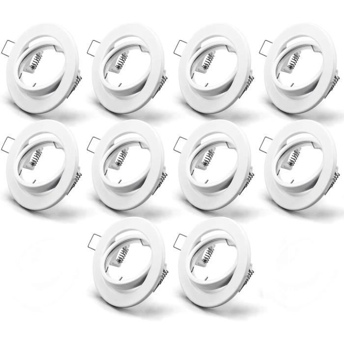10X LED Cae de Spot encastrable incl.Douille GU10, Pour Lampes A LED Ou ...