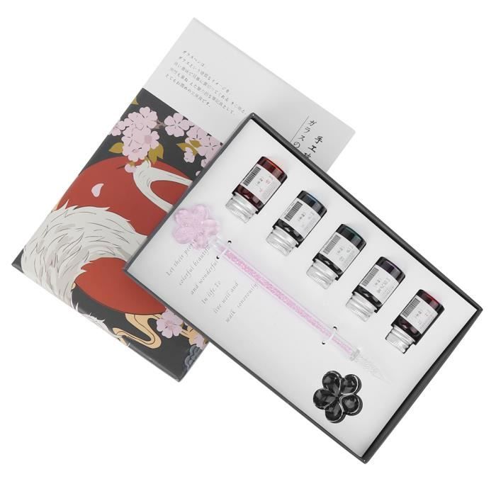 Tbest Ensemble de stylos Crystal Pen Innovative Glass Pen Gift Box Set ...