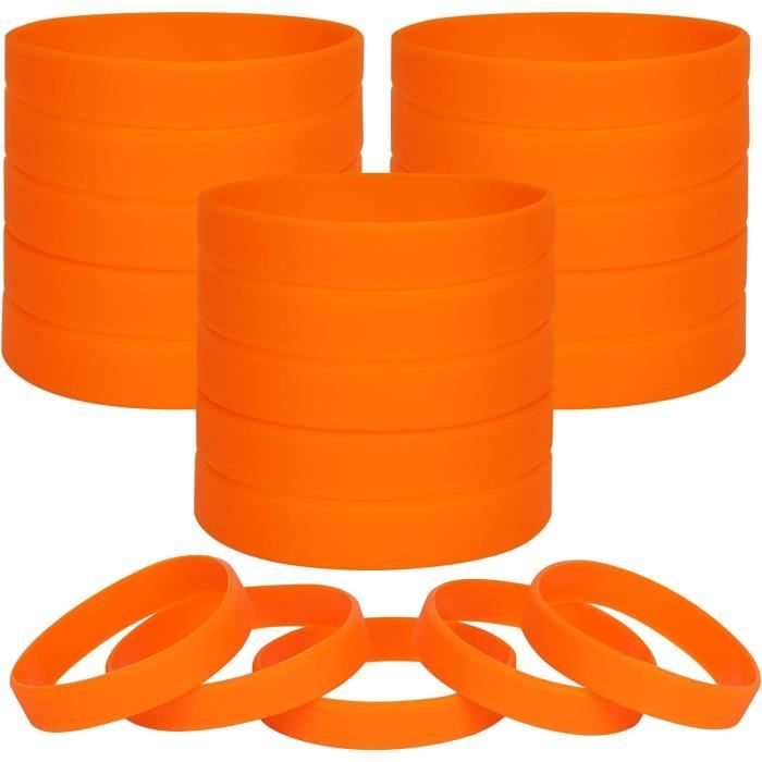 100 Pièces Bracelets En Silicone Vierges, Bracelet Élastique En ...