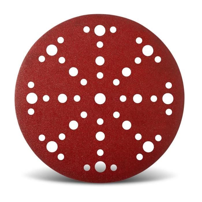 100 Disques De Poncage 150 Mm P220, Perforation 48 Trous Pour Ponceuse Excentrique, Grain P220 ...