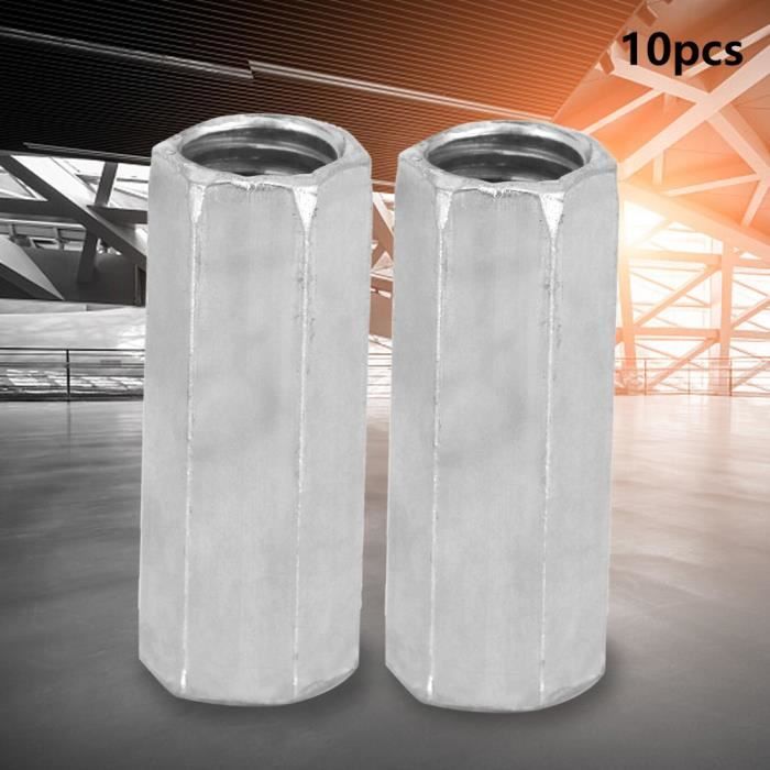 SUC-crou (M8 X 28)10Pcs Ecrou Long M8 Hexagonal Manchon De Entretoise M8 28mm En Acier outillage ...