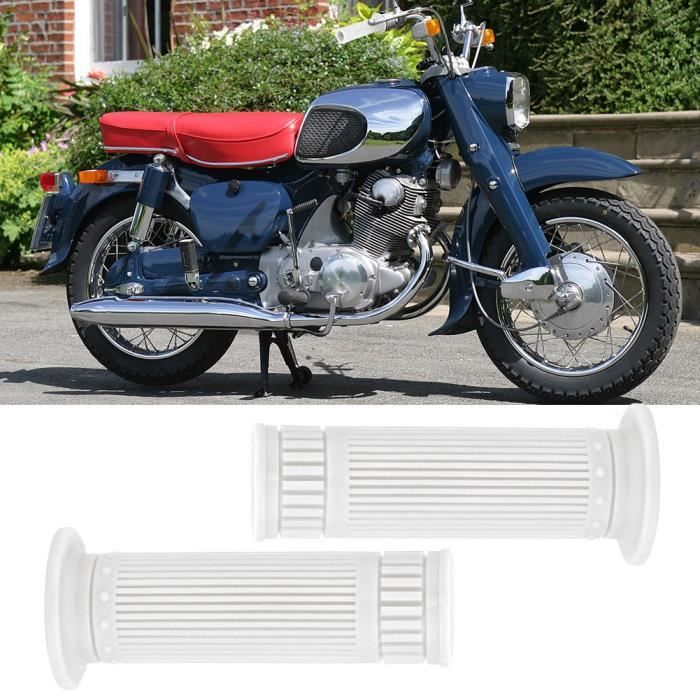 7-8 22mm Universel Rétro Moto Guidon Propulseur Poignée Bar Extrémité ...