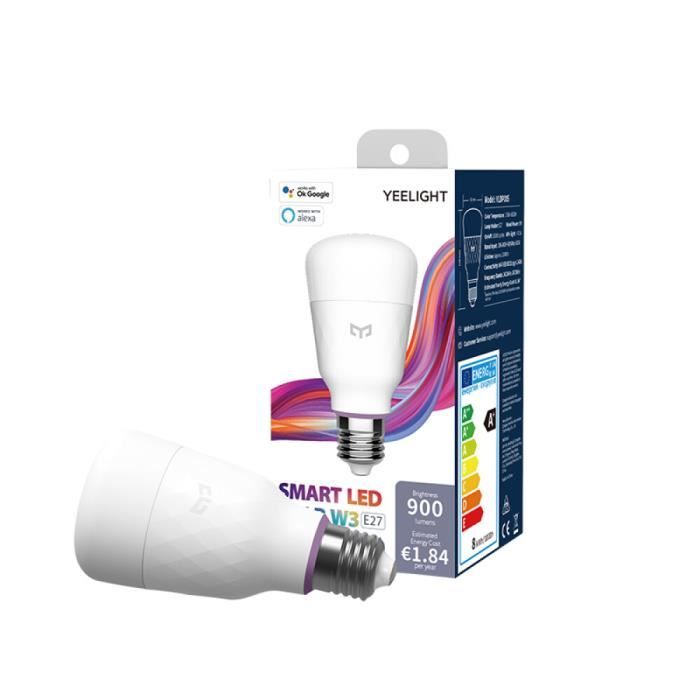 Ampoule connectée LED RGB Smart Bulb W3 - Yeelight - Blanc - Cdiscount ...