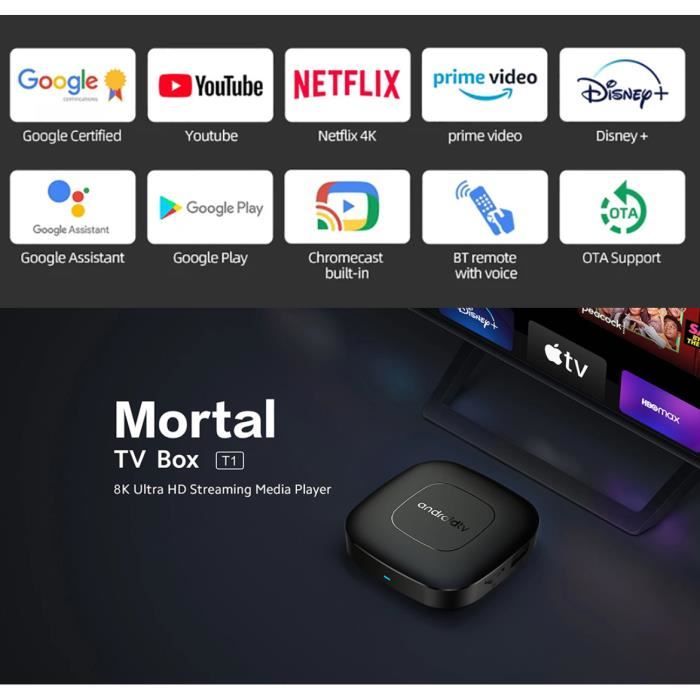 Set-top Box Android TV - FOLAYA - Mortal T1 - Android 10 - 2GB RAM ...