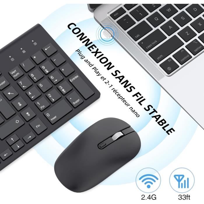 French Layout Keyboard Cimetech - French AZERTY Layout, Nano USB ...