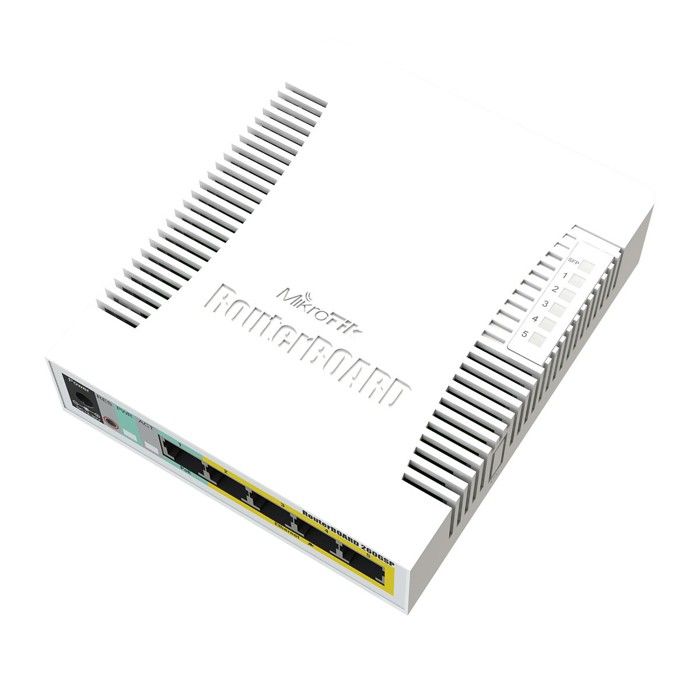 Switch MikroTik RB260GSP 5 Ports PoE Blanc (CSS106-1G-4P-1S ...