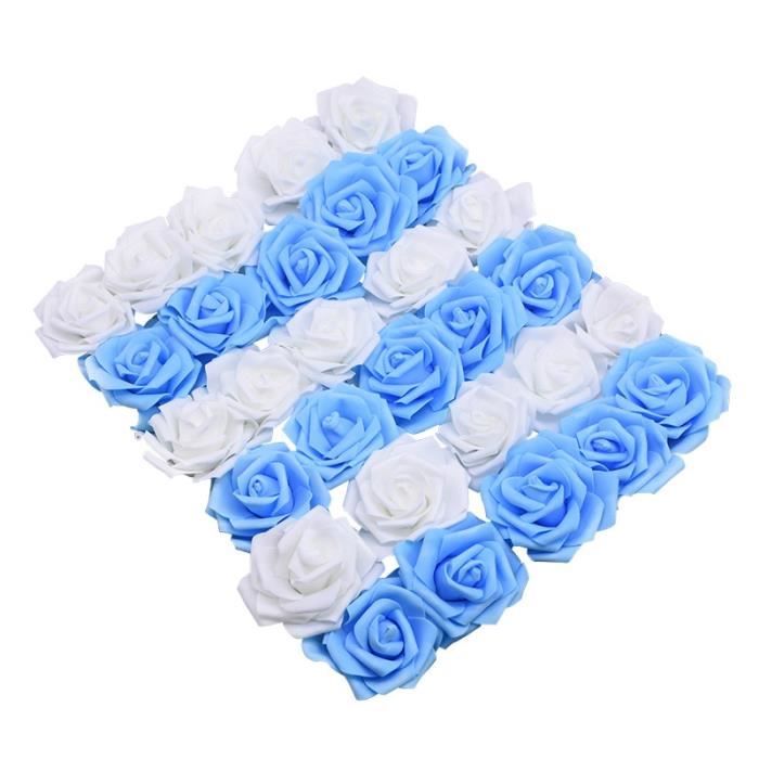 30pcs - F13 violet - Roses artificielles en mousse PE de grande taille ...