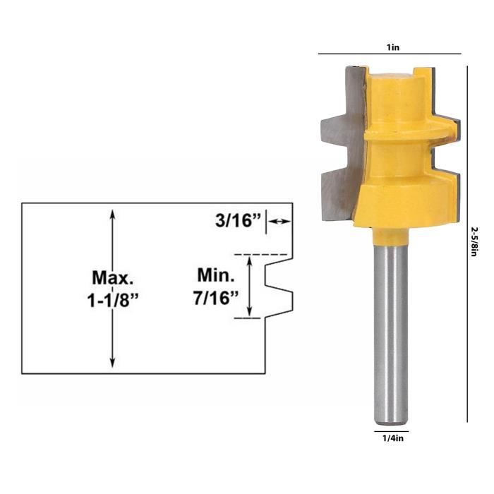 SALALIS fraise à tige ronde de 1/4 po SALALIS Fraise à joint de colle ...