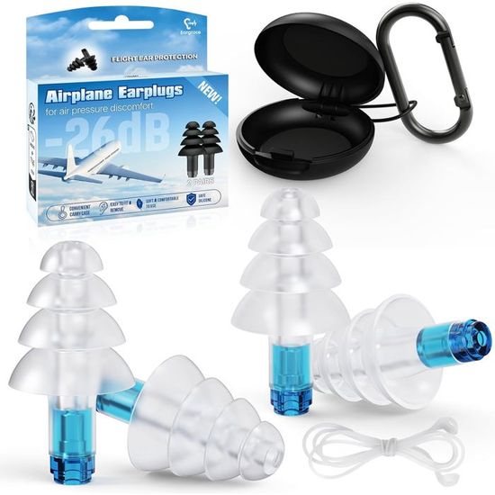 Bouchon Oreille Avion, 2 Paires Bouchons d’Oreilles Enfants 6+ et ...