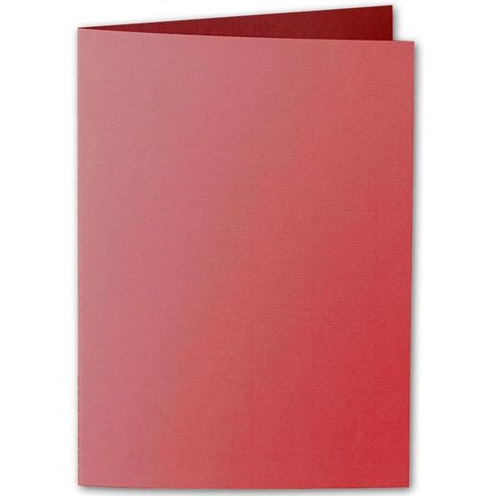 Lot de 100 cartes pliantes DIN A5 - Rouge (rouge) nervurées - 148 x 210 ...