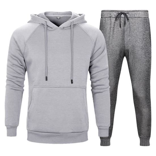 Survêtement Complet Homme Ensemble Jogging 2 Pièces Classique Couleur ...