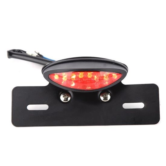 Feu Arrière de Moto Rétro Universal LED Feux de Plaque Immatriculation ...