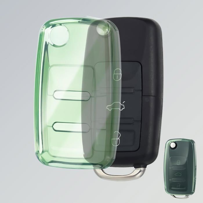 Vert Coque Cle Transparent Couvre Clé Cache Clef, Etui a Cles étui à ...