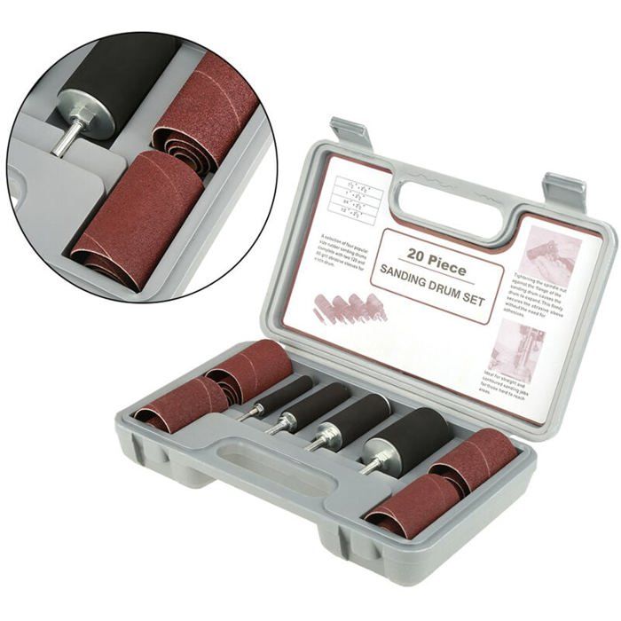 Kit de Ponage Tambour 20 Pcs avec tui pour Perceuse Outils de Ponage ...