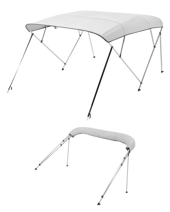 Bimini pour Bateau-VEVOR-4 Arceaux-243 x 137 x 170-182 cm-Taud de ...