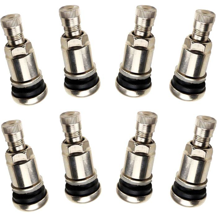Valves pneu tubeless métal argent 11.3mm, lot de 8 extensions ...