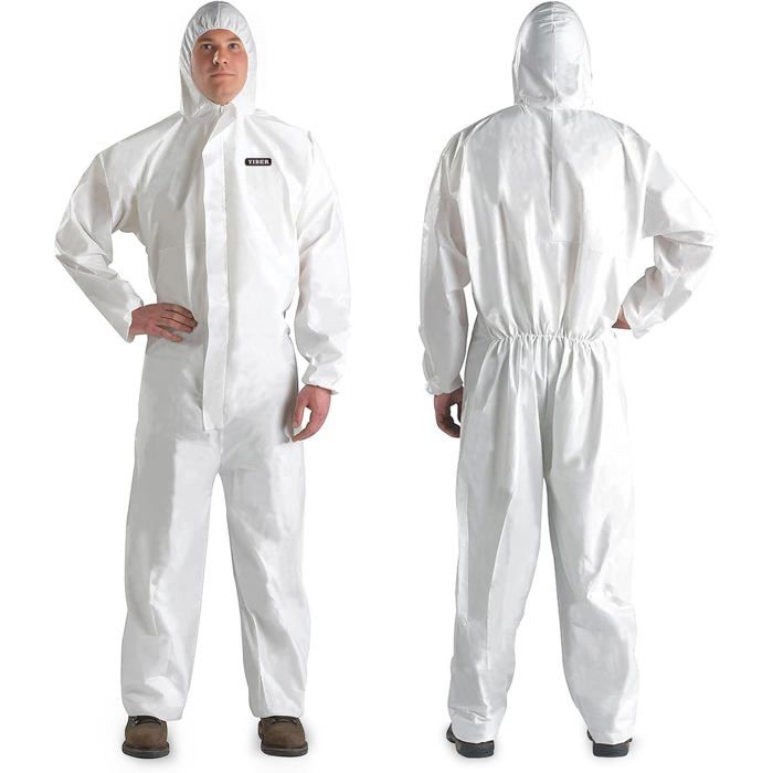 Combinaisons de Protection Jetables Hazmat | 7 Tailles | Matériau PPSB ...