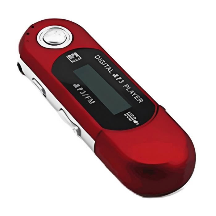 Rouge-Lecteur MP3 USB portable, lecteur de musique, son stéréo HiFi, beau lecteur MP3 USB, 8 Go ...