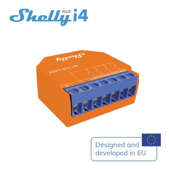 Shelly Plus i4 DCx4-Shelly plus i4-Shelly Plug i4, Fonctionne avec ...