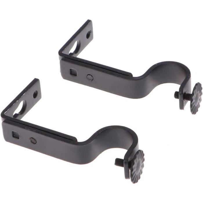 Supports Réglables pour Tringles à Rideaux Rideau Tige Supports Noir ...
