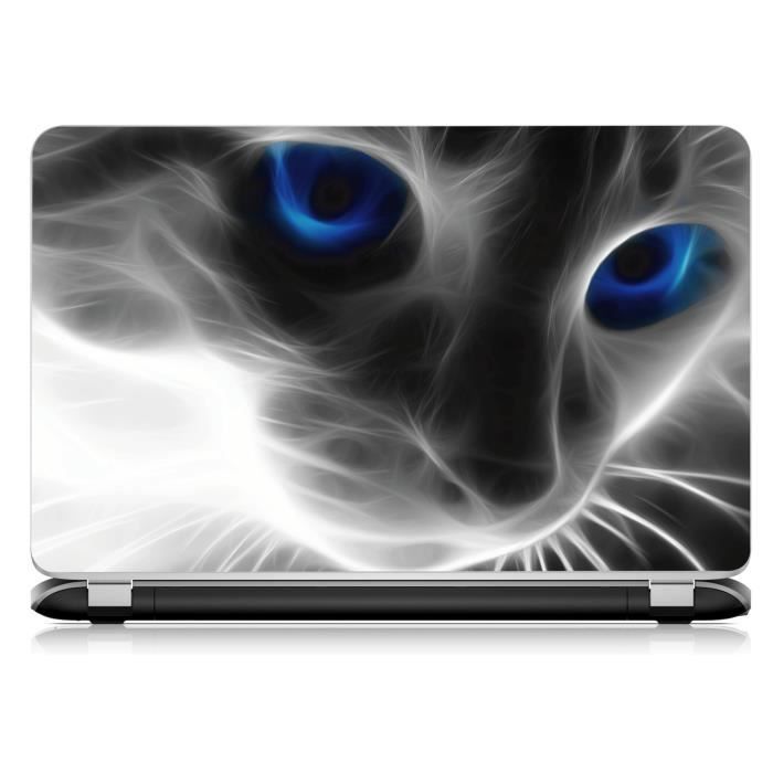 Stickers Autocollants ordinateur portable PC chat ref 705 - Dimension ...