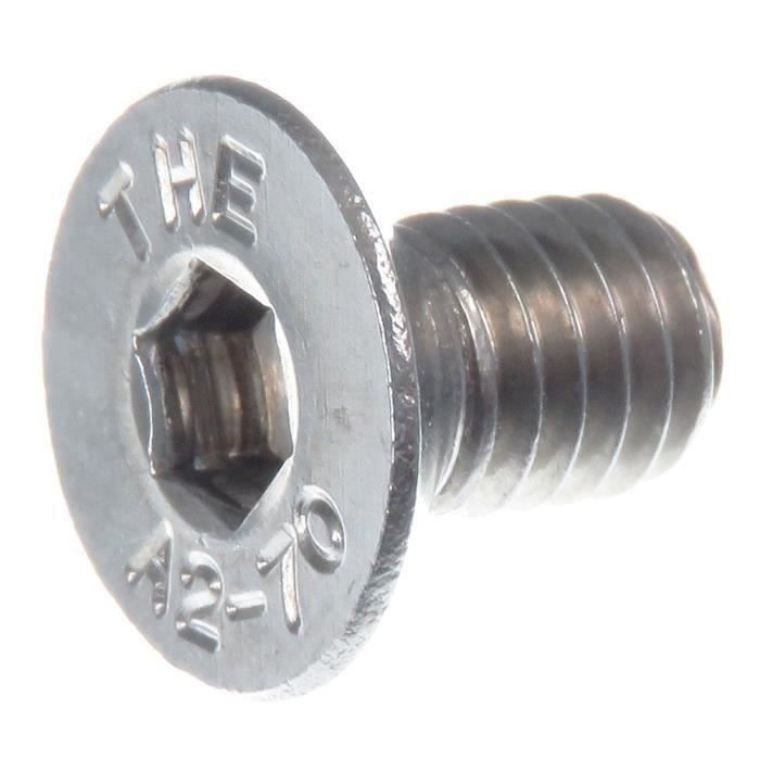 Vis à tête fraisée SECCARO M6 x 10 mm, acier inoxydable V2A VA A2, DIN ...