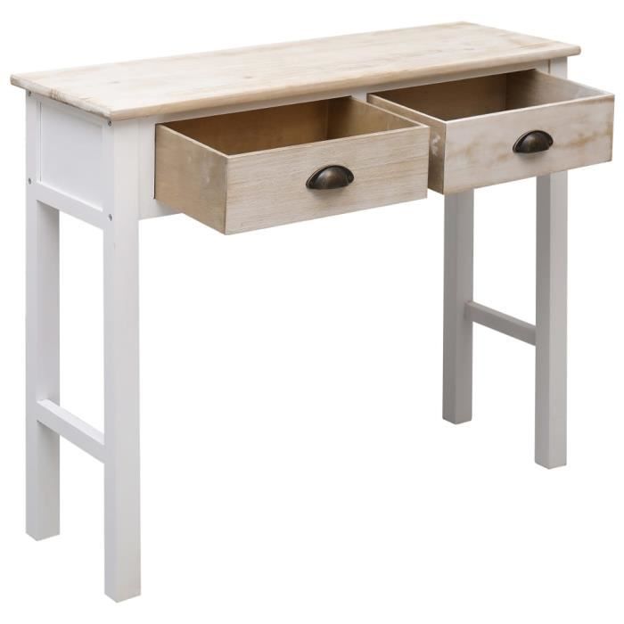 [Style Campagne] 27451 Table d'entrée Console Table d'appoint - Blanc ...