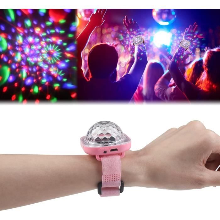 Bracelet Lumineux Enfant Led Boules À Facettes Montre Disco Projecteur ...