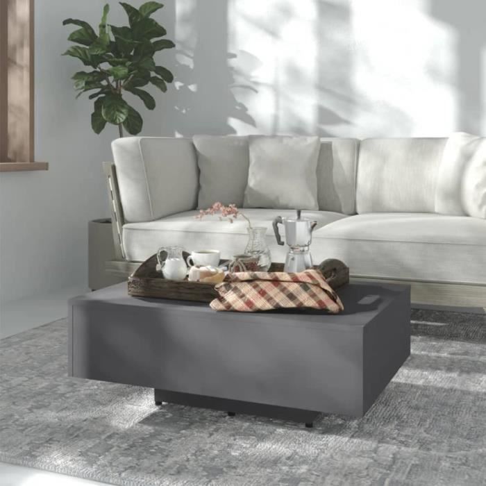 ETO- Table basse Gris 85x55x31 cm Aggloméré -CIK7807121591812 ...