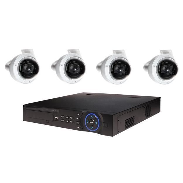 Kit de Vidéosurveillance Dahua Enregistreur DVR et 4 Caméras Dôme ...