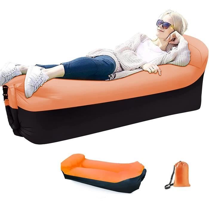 Hamac Gonflable - KAKOO - avec sac - pour voyage, camping, plage ...
