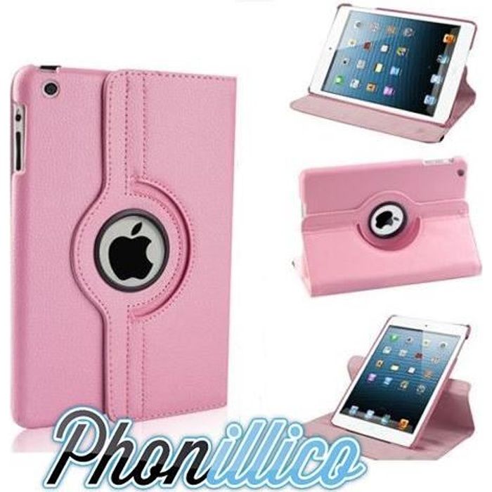 Coque iPad Mini - Phonillico - Rose - Rigide 360° - Multi-positions ...