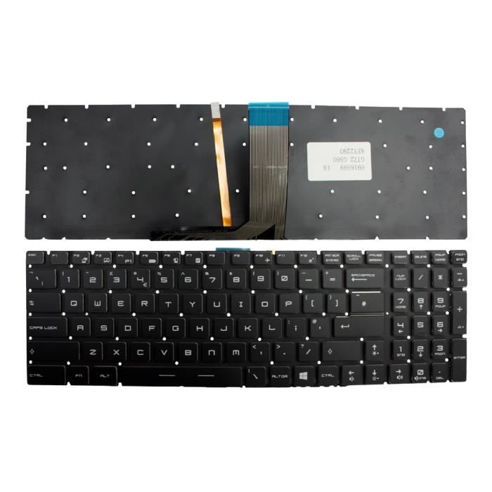 MSI Gaming GE72 2QC Apache Pro Rétro-éclairé noir Windows 8 Layout ...