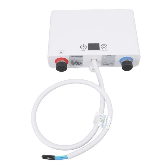 Qiilu Chauffe-eau instantané 220 V Chauffe-eau instantané 220V 5500W chauffe-eau électrique sans ...