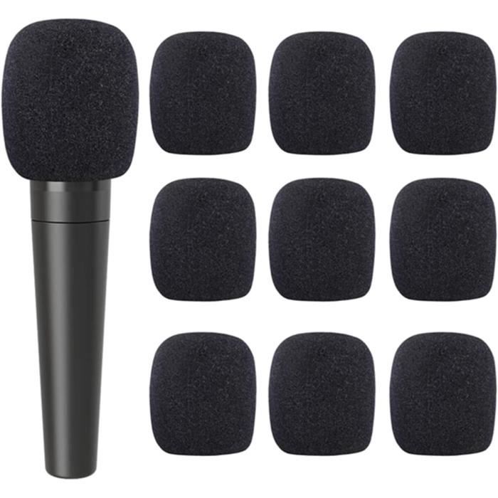 10 Pcs Mousse Micro Anti Bruit, Mousse Microphone Anti-Vent Mousse ...