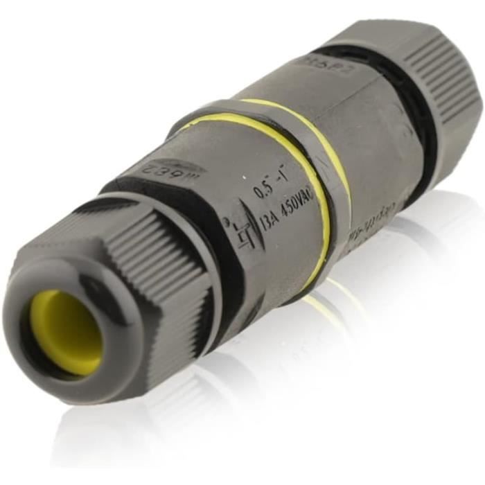 Boîte de jonction Étanche IP68 24A 450V AC 2 Ouvertures sections de câble : M20 5-9mm de ...