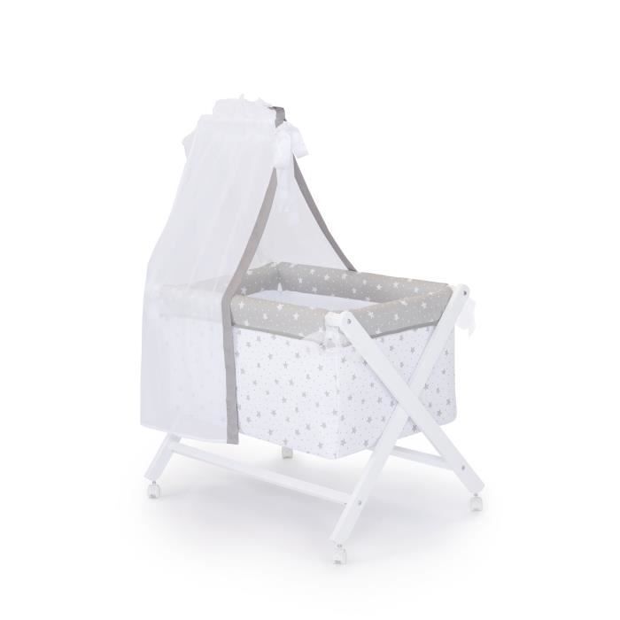 TANUKI - Berceau bébé en bois "Star & dots" de 0 à 12 mois jusqu'a 9 kg ...