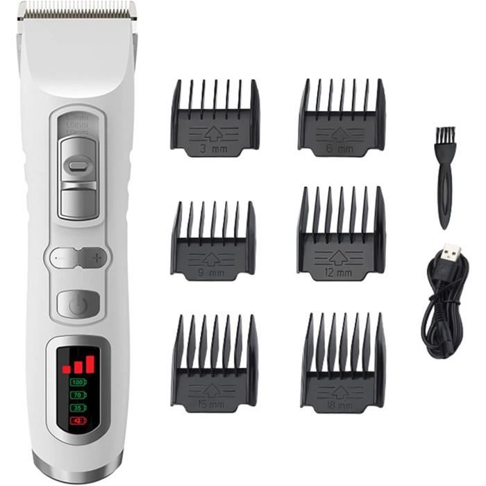 Tondeuse Cheveux Hommes Professionnelle, Sans Fil Tondeuse Barbe Finition Rasoir Tondeuse Coupe ...