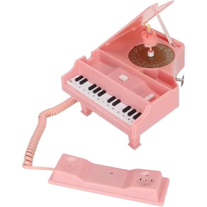 Téléphone Filaire De Bureau, Téléphone Fixe Rétro De Style Piano, Appel ...