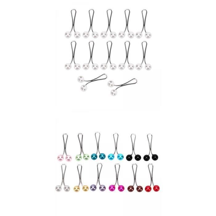 24X Broche Épingles Hijab Écharpe Perle Épingle de Sûreté Chandail ...