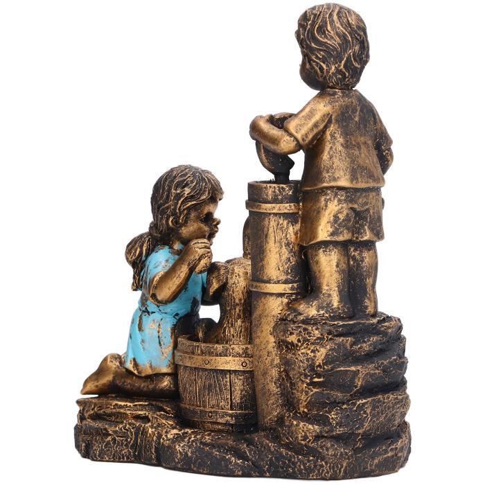 VINGVO Statues de jardin d'enfants Enfants Jardin Statues Résine ...