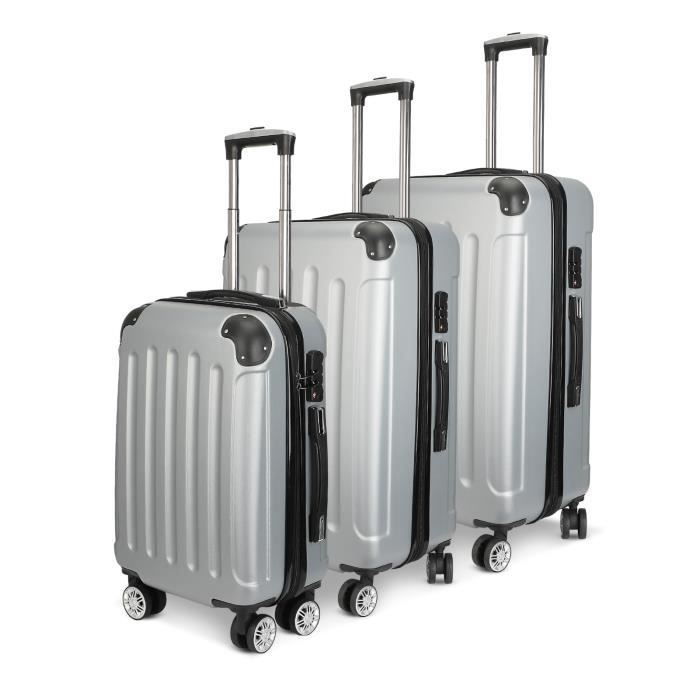 Set 3 Valises,Valises de Voyage Set Valises Rigides 4 Roulettes Serrure ...