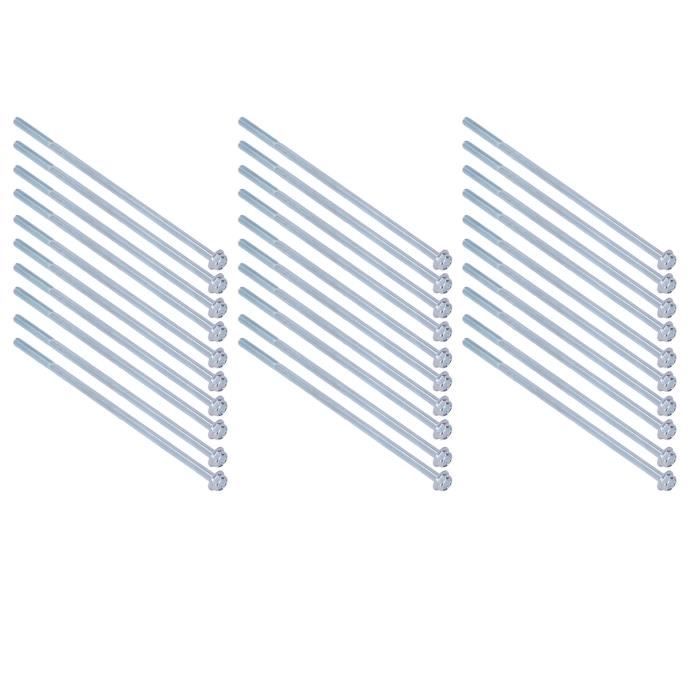 DEX Vis longue hexagonale 20 pièces boulon à bride hexagonale étendu M8 ...