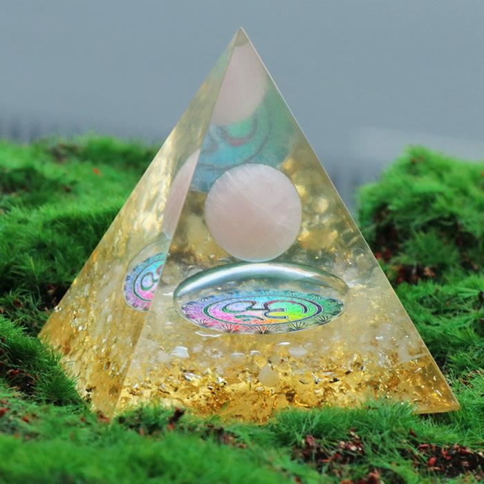 OBJET DECORATIF,18--Moule pyramide Orgonite cristal énergie, rassembler ...