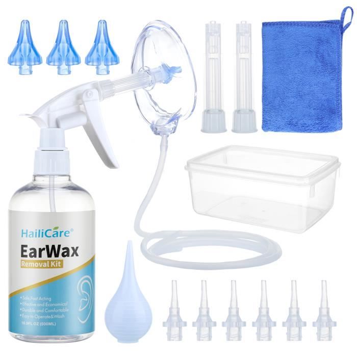 KIT ANTI-CERUMEN,kit 1--Kit de lavage de cérumen en plastique, 500ml ...
