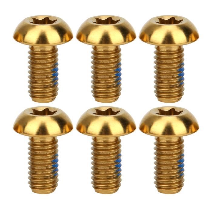 Zerone Vis de vélo T25 6pcs/Boîte Boulons en Alliage de Titane M5x10mm ...